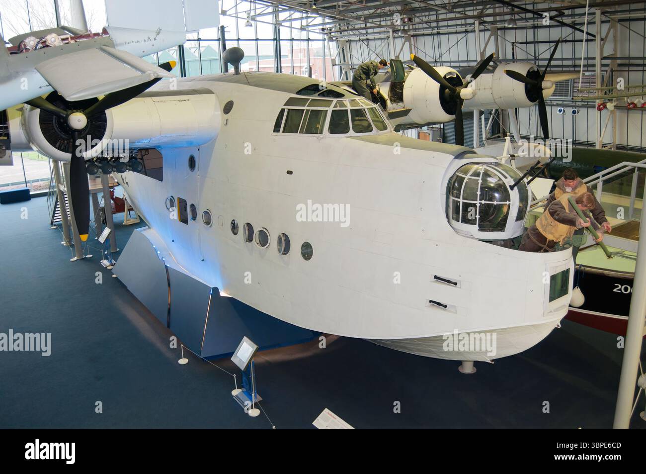 The huge Short Sunderland MR5 flying boat on display at the RAF Museum ...