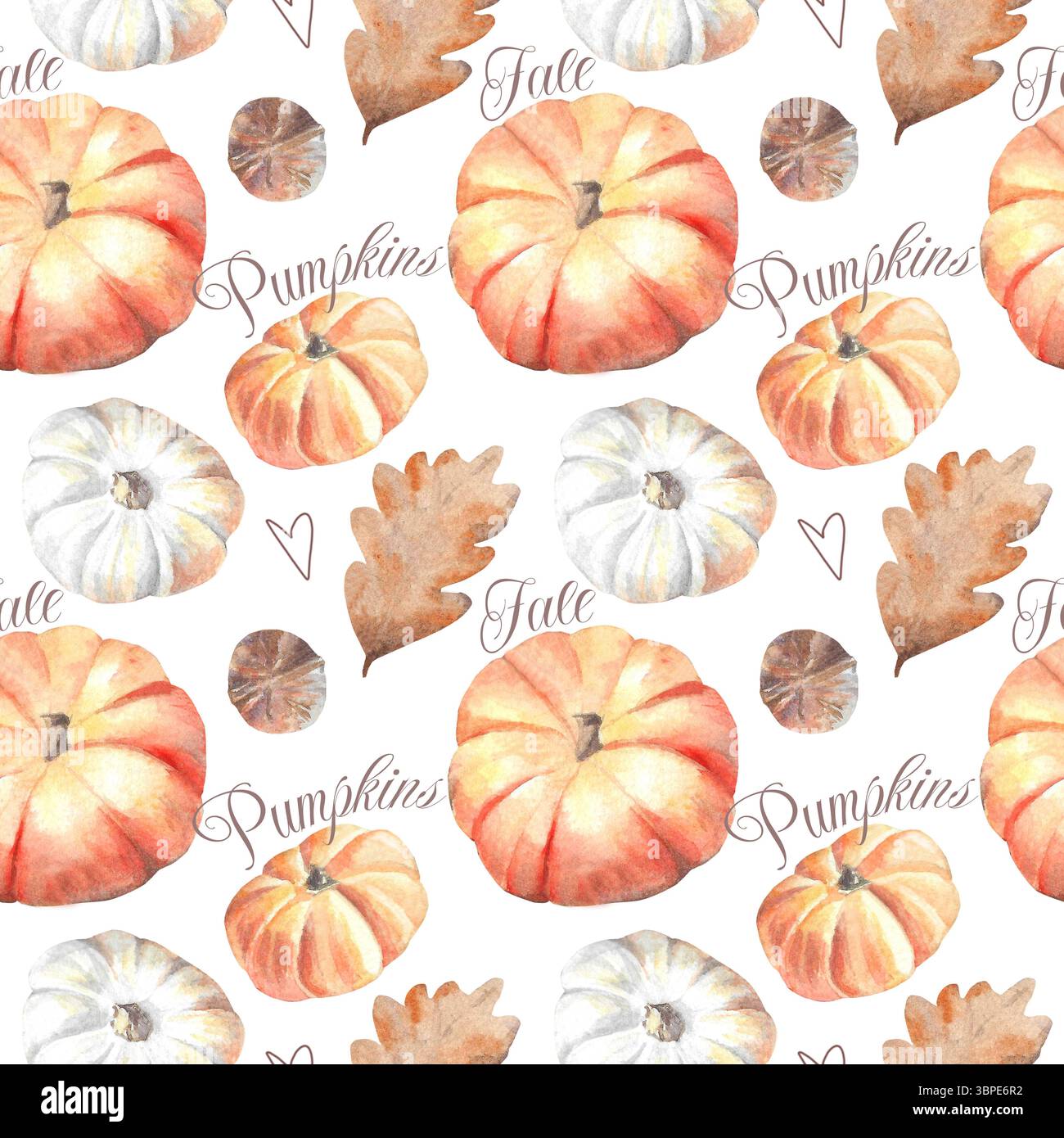 Pumpkins vegetable food seamless Cut Out Stock Images & Pictures - Alamy