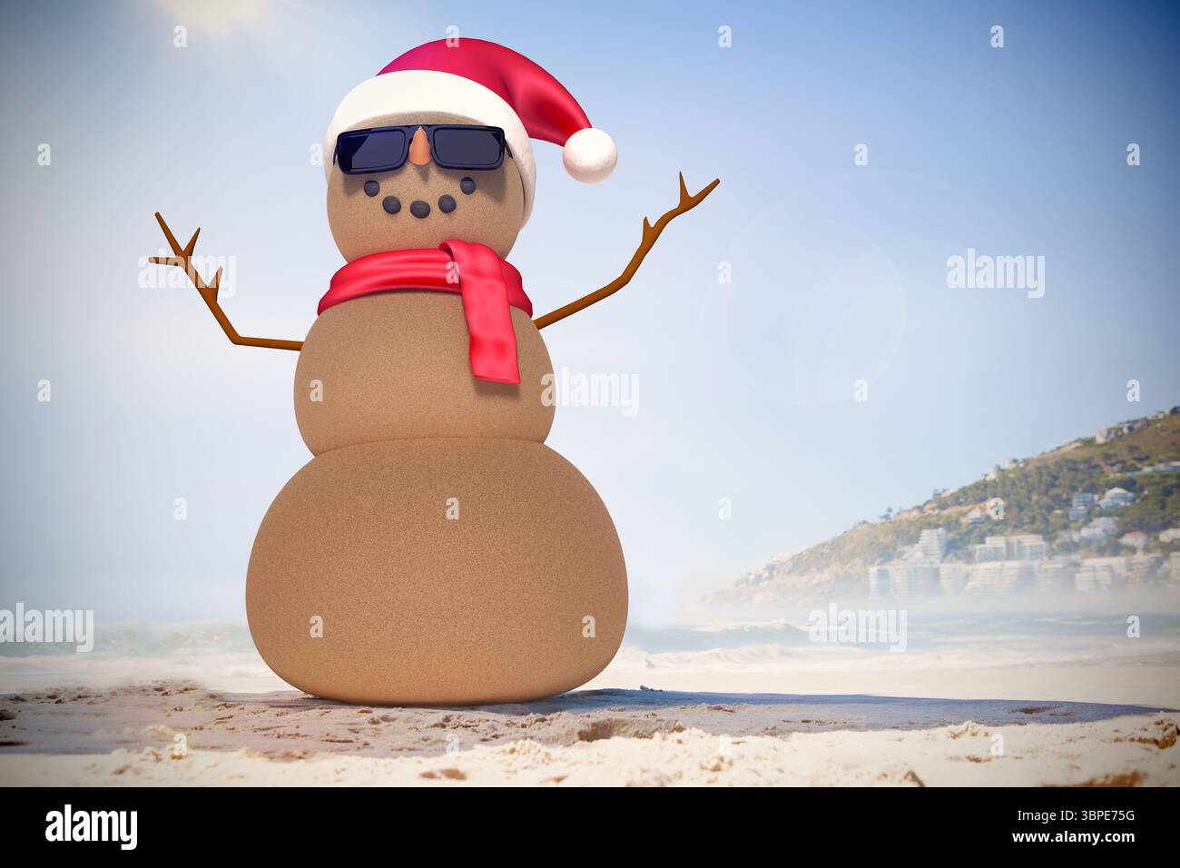 Festive sandman on the beach Stock Photo - Alamy