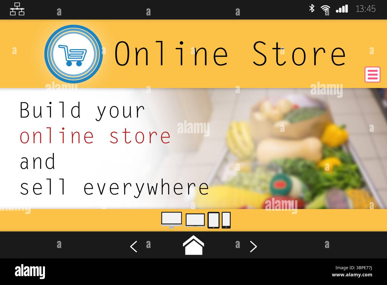 Screen of an online store Stock Photo - Alamy