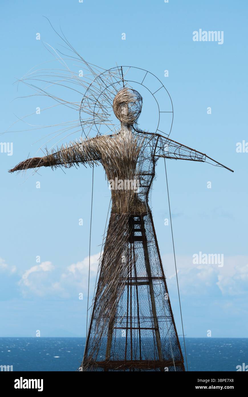 Wicker Man effigy at Burrow Head in Galloway Scotland in summer 2025 on ...