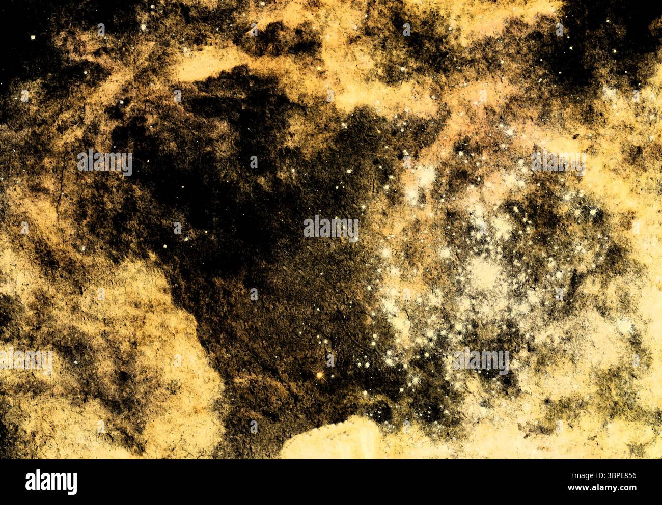 Golden nebula and brown dust clouds creating a breathtaking cosmic ...