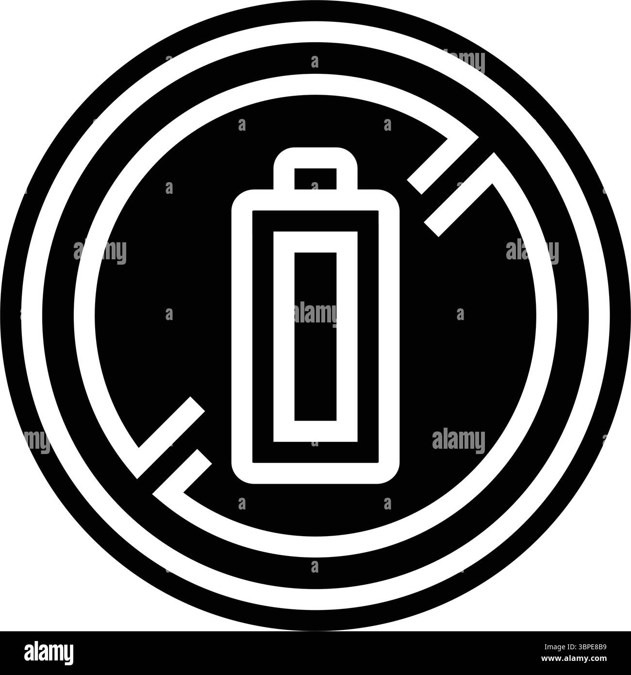 battery not included glyph icon vector illustration Stock Vector Image ...