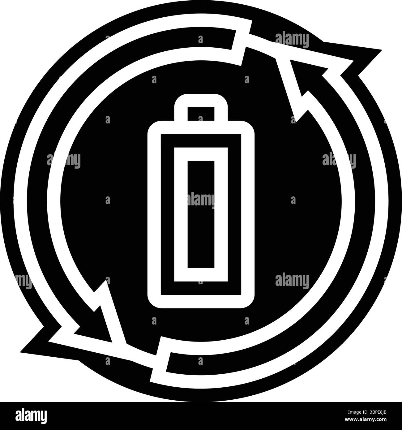 rechargeable battery glyph icon vector illustration Stock Vector Image ...