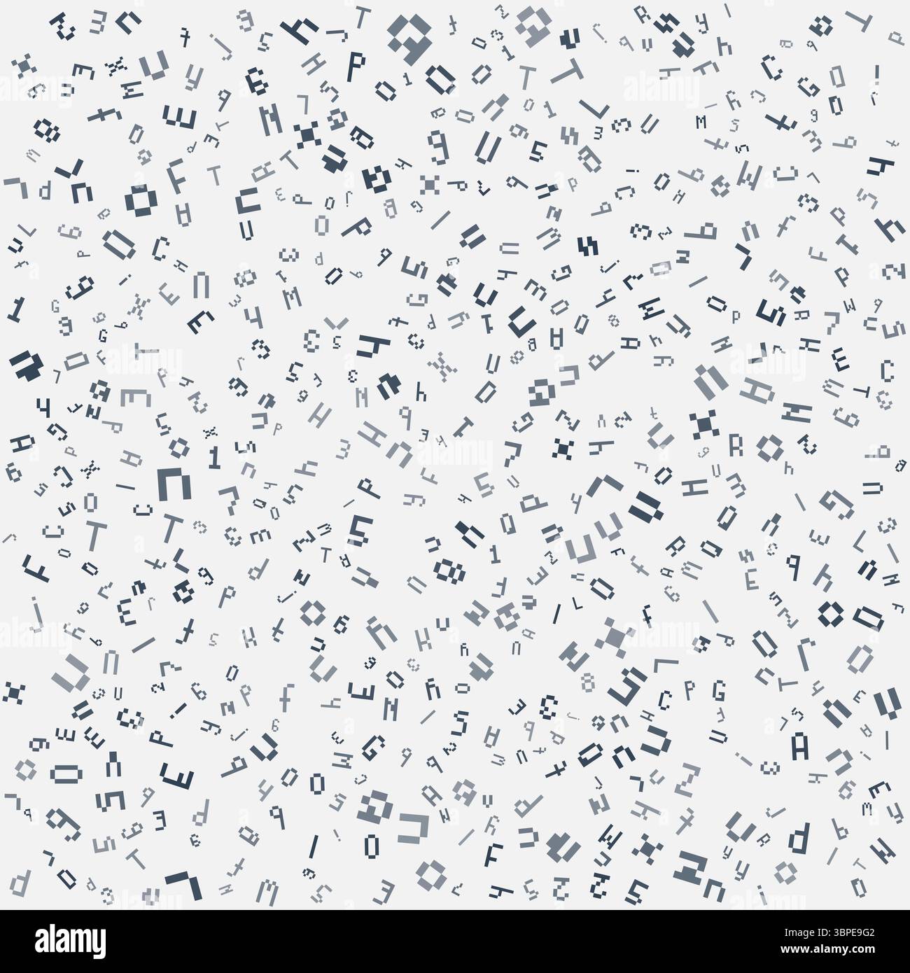 Minimalist Pixel Letter Pattern on Light Background - Pixel Art Vector ...
