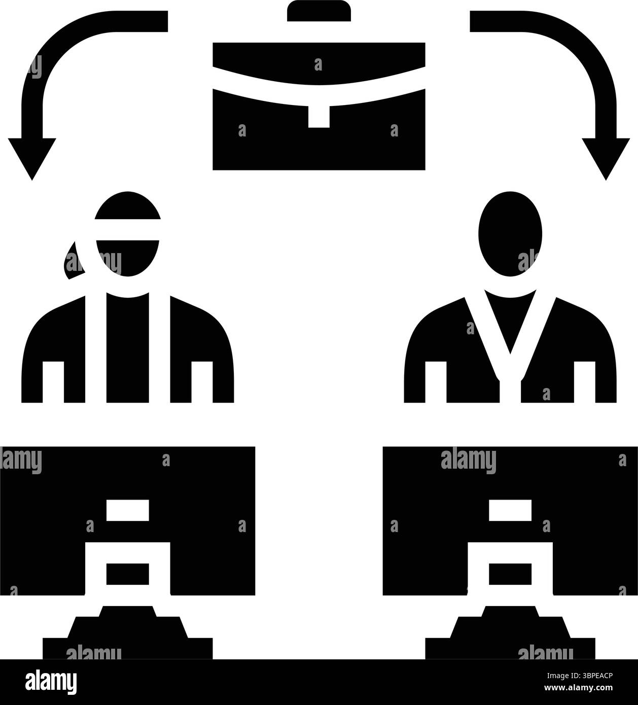workplace equality glyph icon vector illustration Stock Vector Image ...