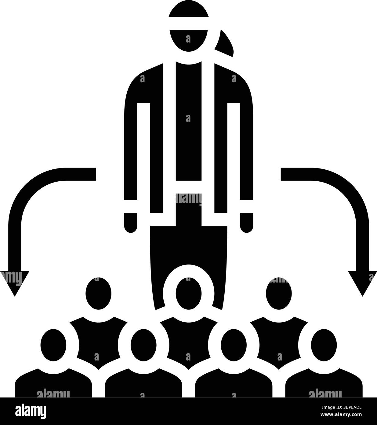 shared leadership roles glyph icon vector illustration Stock Vector ...