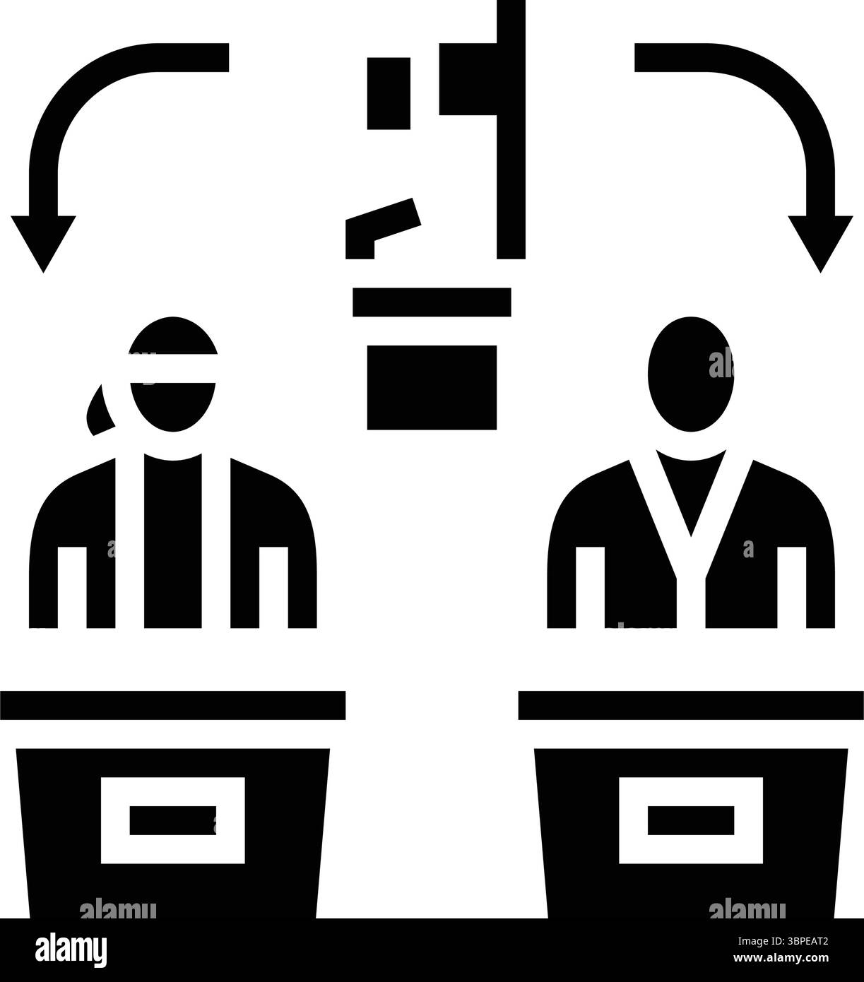 gender parity politics glyph icon vector illustration Stock Vector ...
