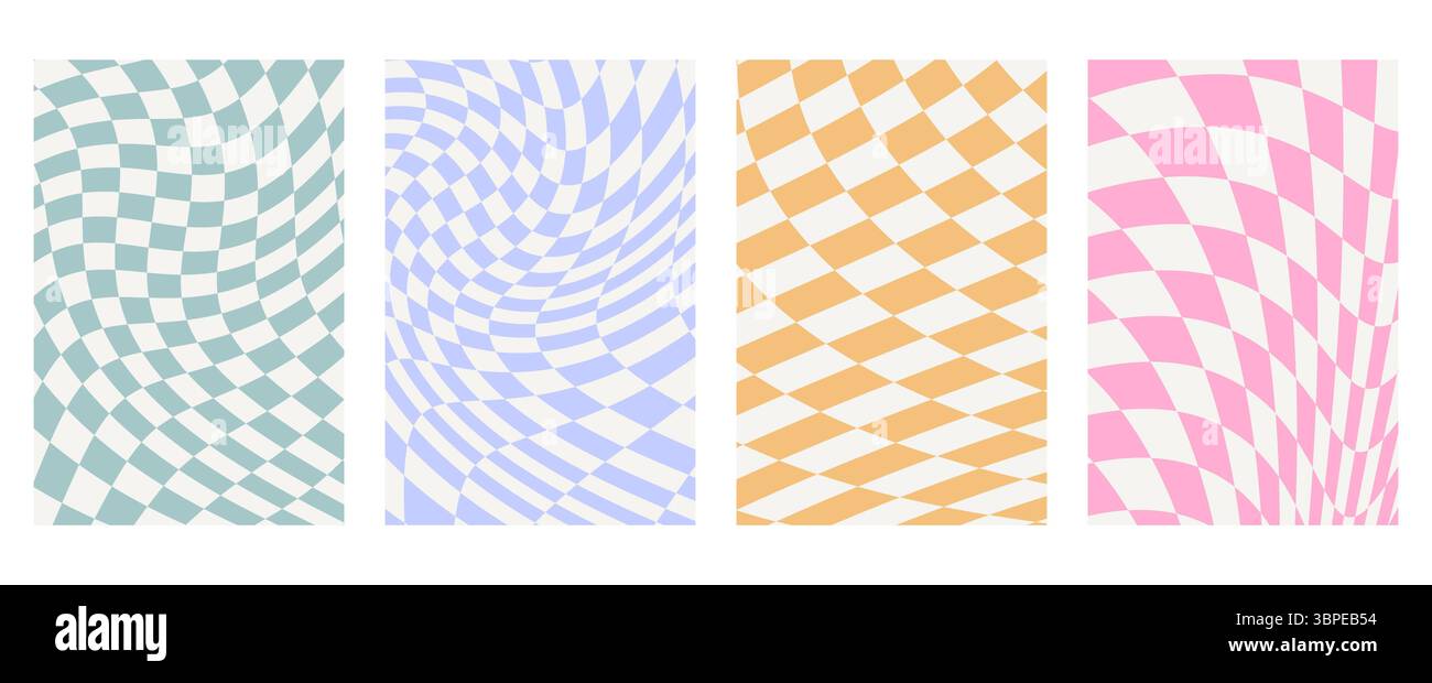 Retro distorted checkerboard background Cut Out Stock Images & Pictures ...