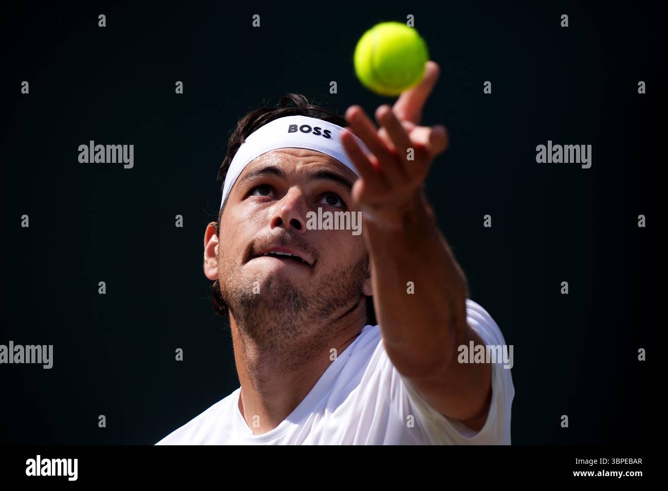 Taylor Fritz during a practice session on day nine of the 2025 ...