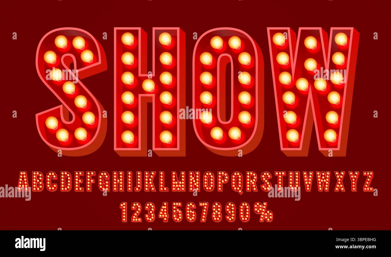 Show font set collection, letters and numbers symbol. Vector Stock ...