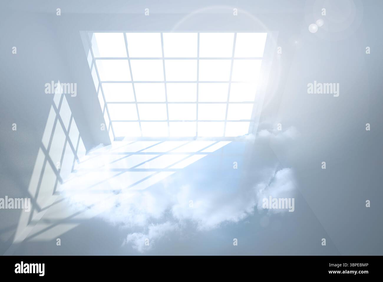 Room with holographic cloud Stock Photo - Alamy