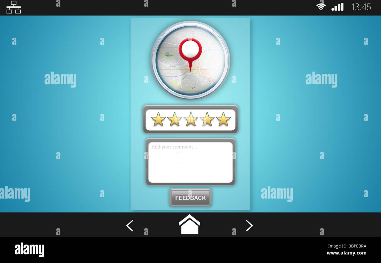 Screenshot of a rating service Stock Photo - Alamy