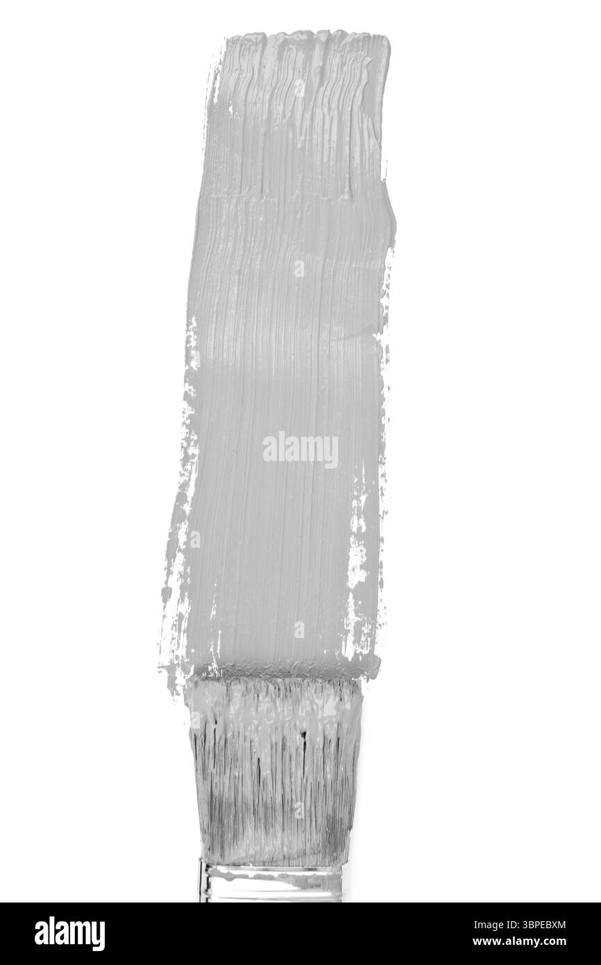 Gray paint strokes over white background Stock Photo - Alamy