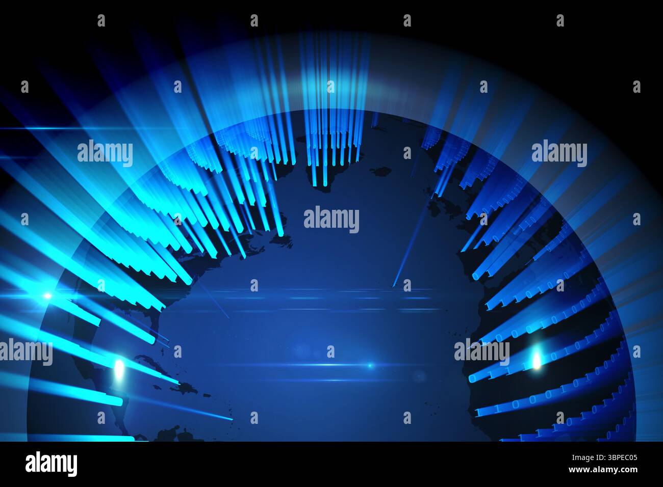 3d render showing binary digits hi-res stock photography and images - Alamy