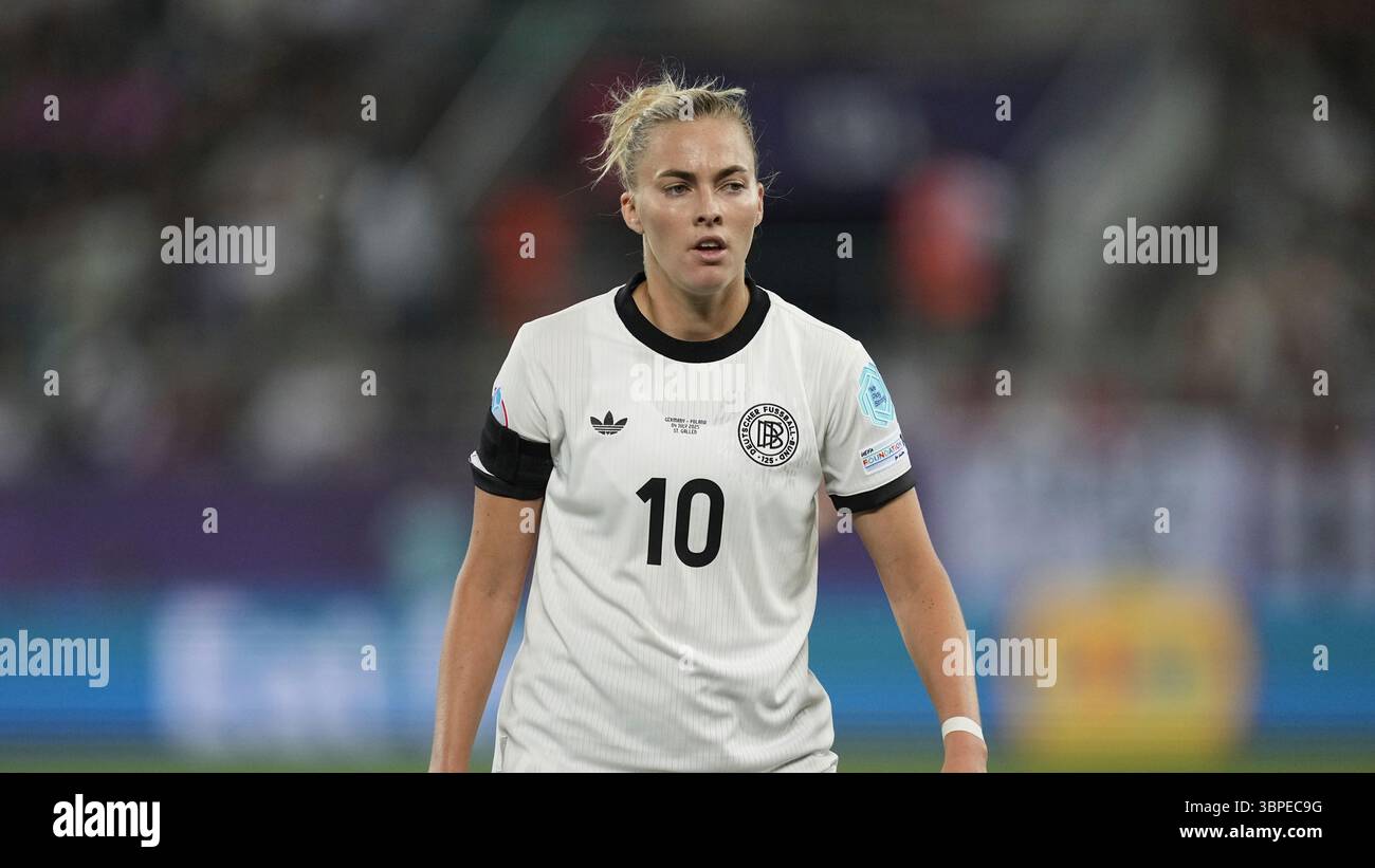 Germany's Laura Freigang during the Euro 2025, group C, soccer match ...