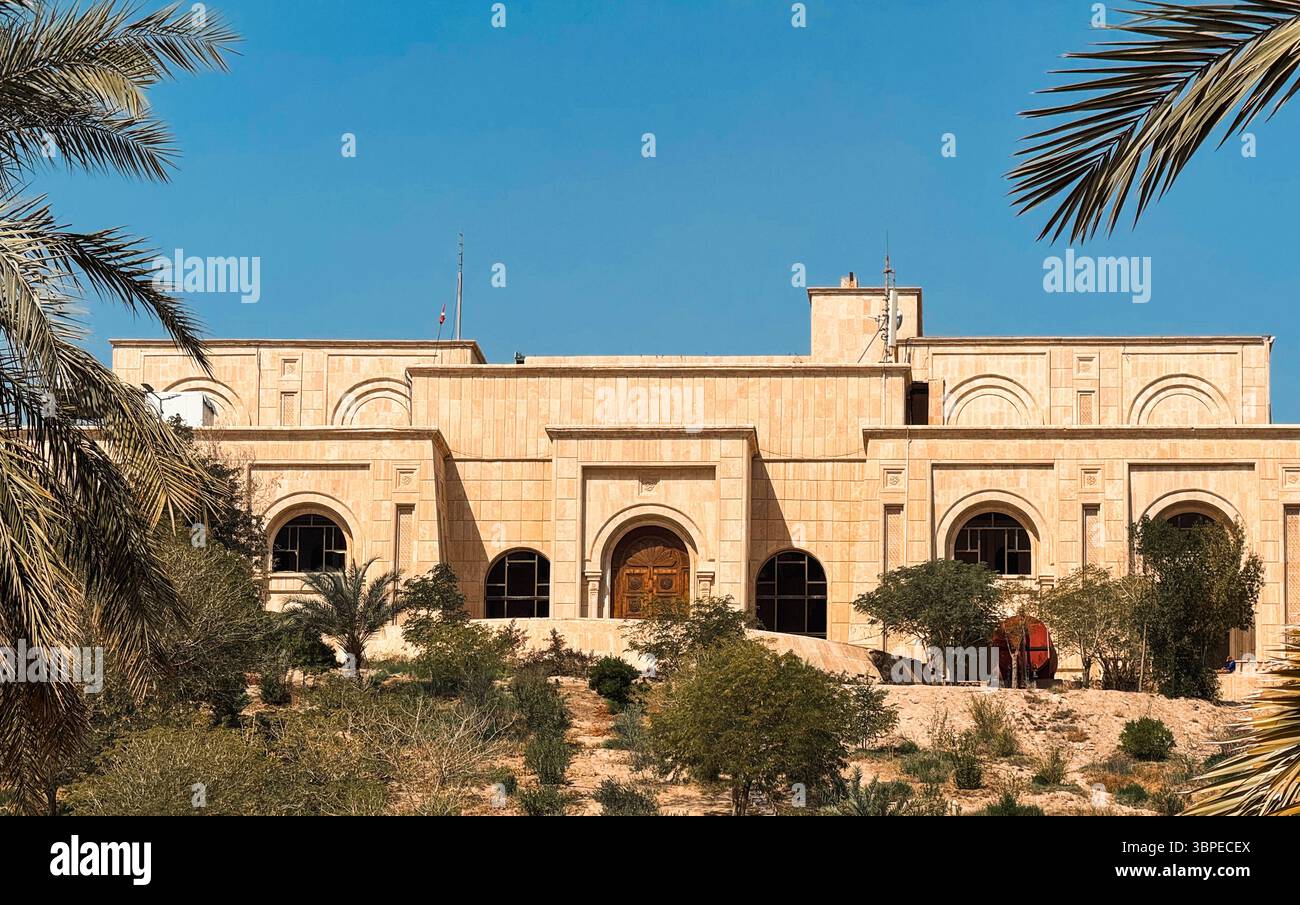 This historic palace in Iraq features striking architecture surrounded ...