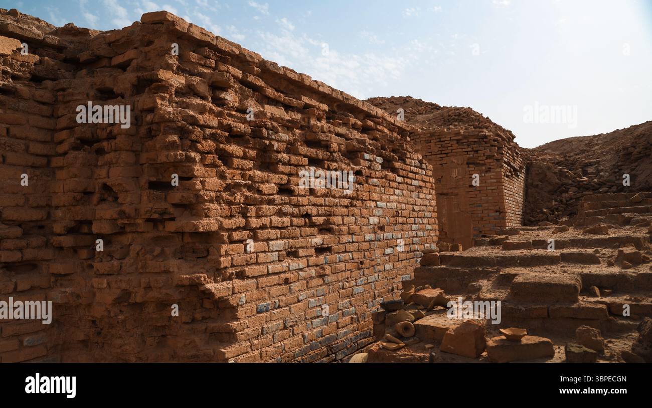 Crumbling brick structures in Iraq highlight the remnants of ancient ...