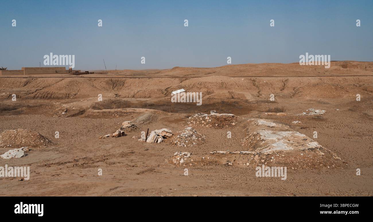 Excavation of an archaeological site in Iraq showcases remnants of ...