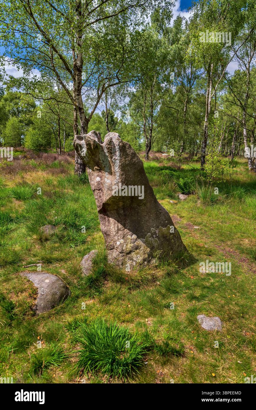 Ancient standing stone, used for ritual use or veneration, possibly ...