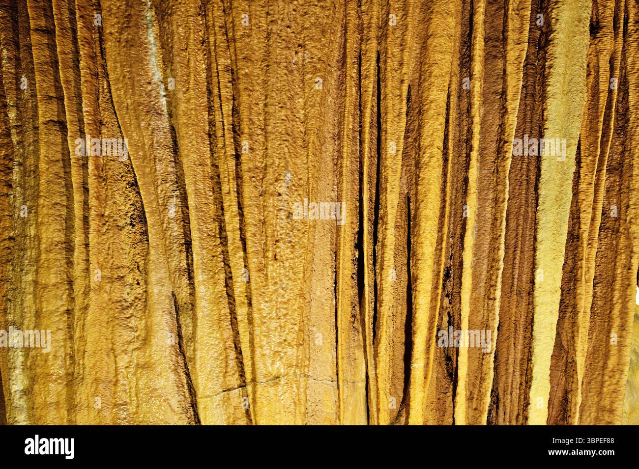 Intricate textures of mineral-rich walls reveal layers formed over ...