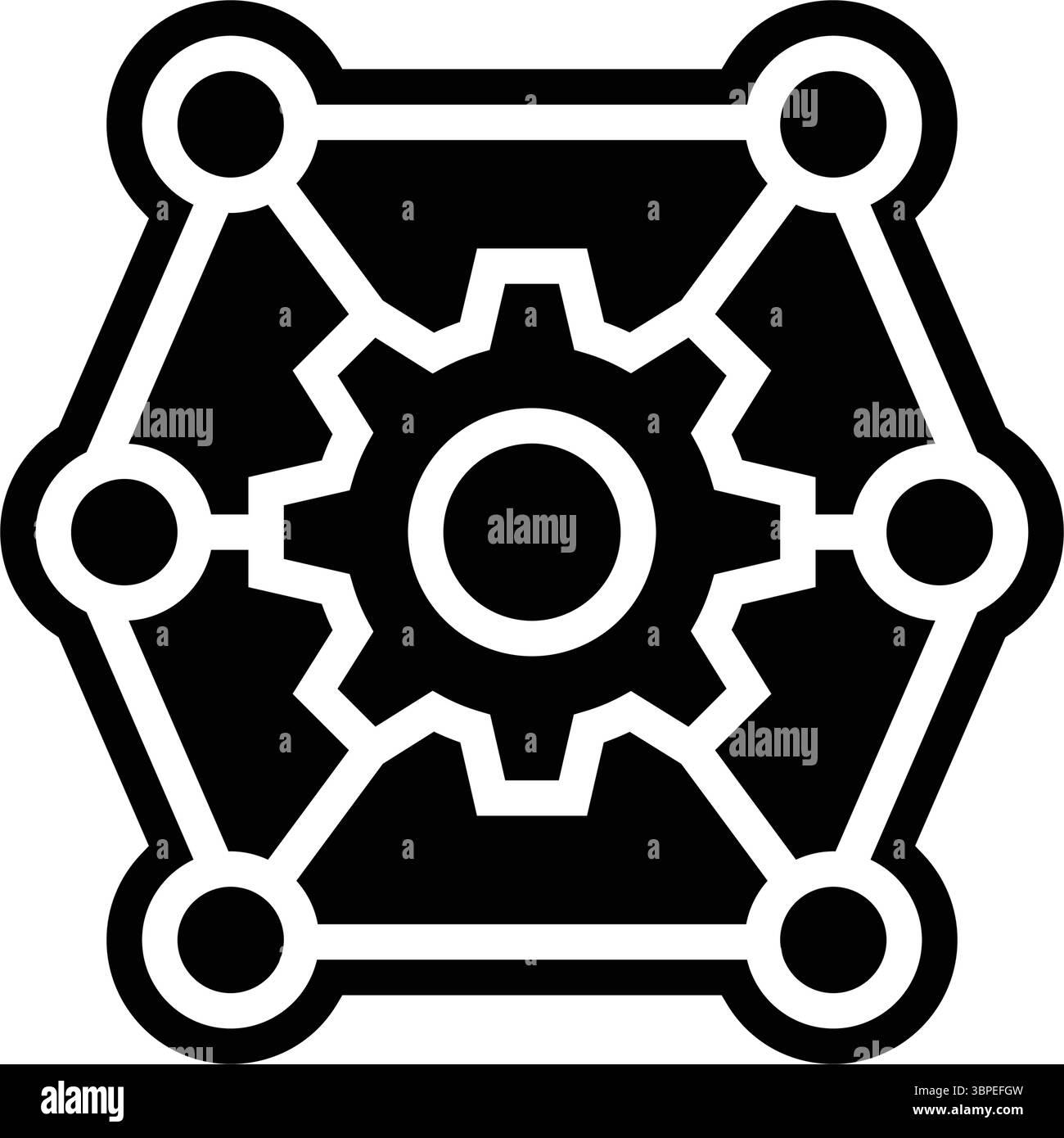 multi functionality glyph icon vector illustration Stock Vector Image ...