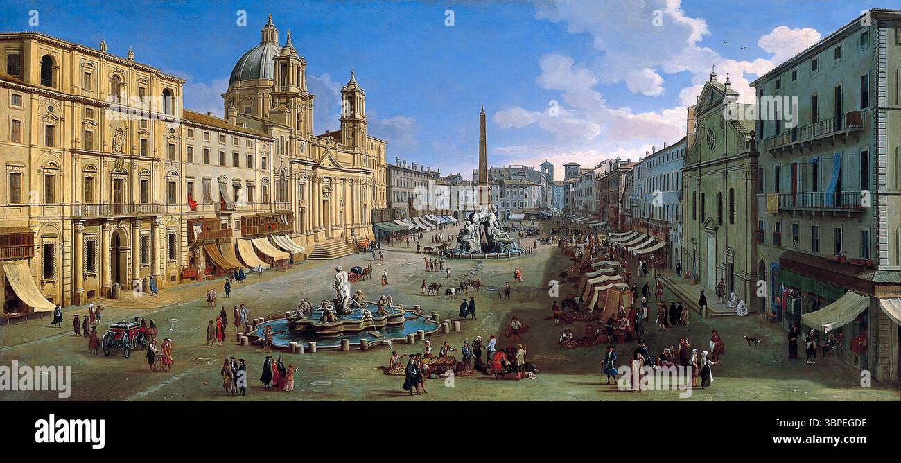 Caspar van Wittel - Piazza Navona, Rome Stock Photo - Alamy