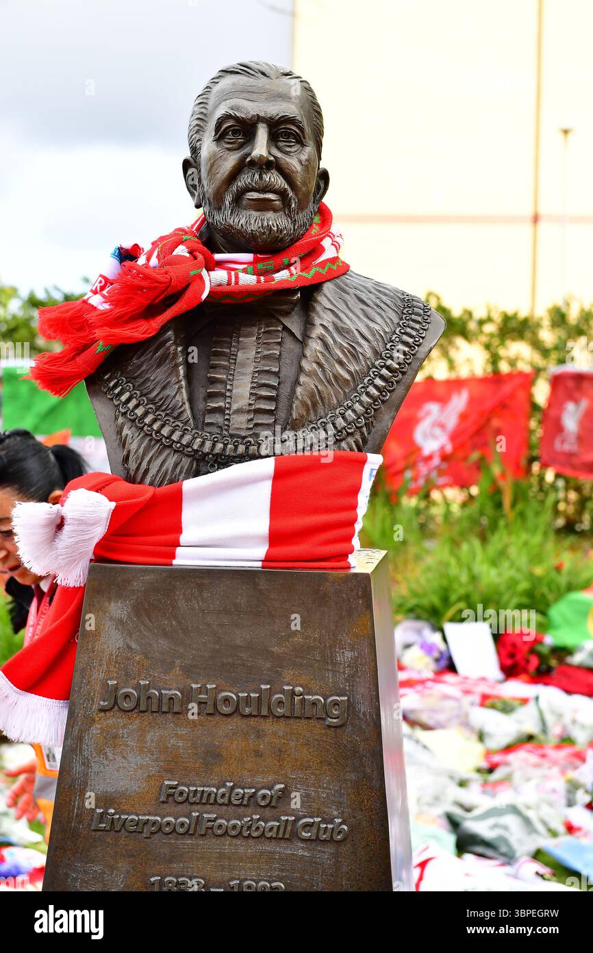 Floral tributes,scarves,balloons,messages of condolance etc are placed ...