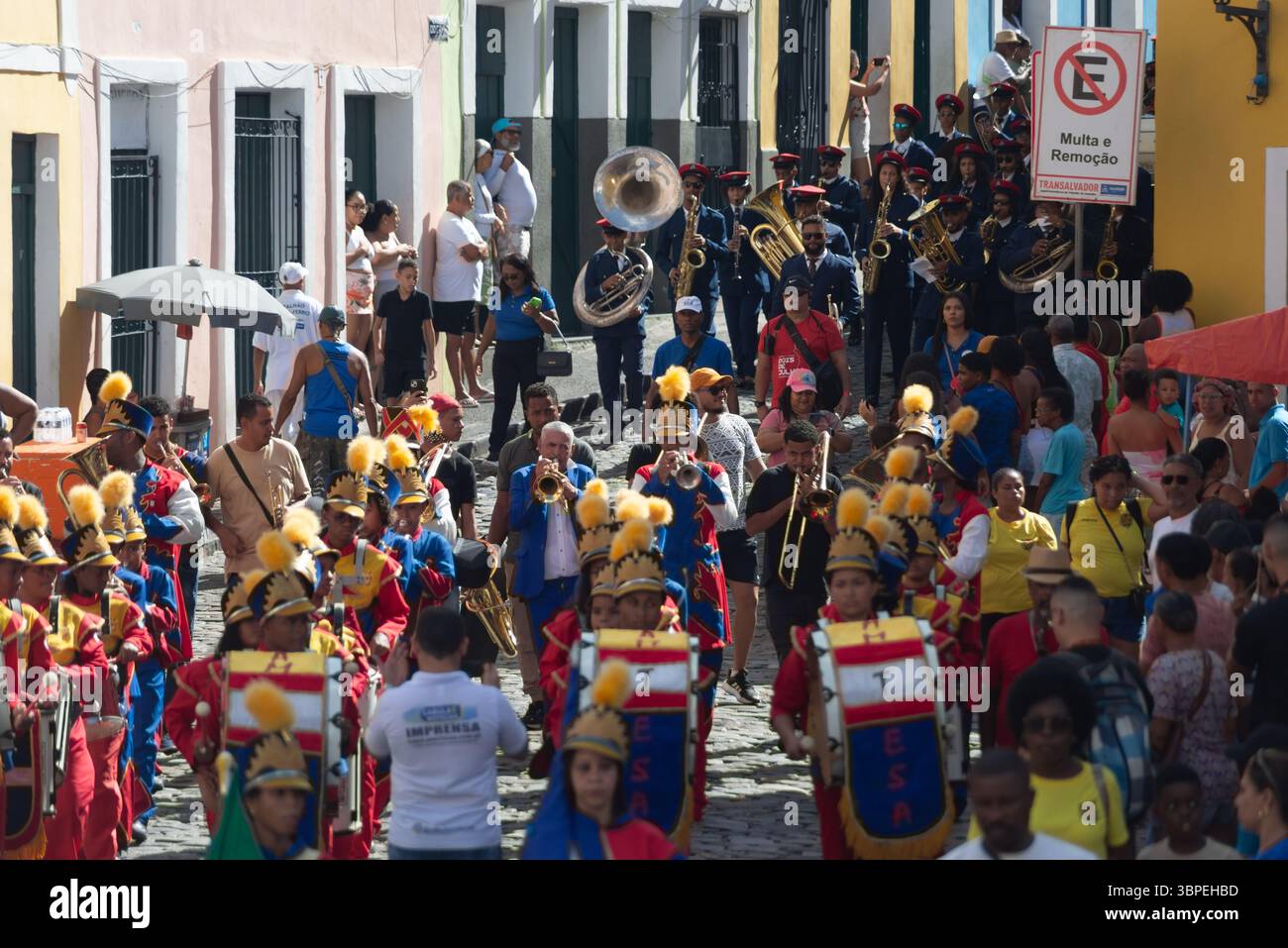 Salvador, Bahia, Brazil - July 02, 2025: Students are playing a musical ...