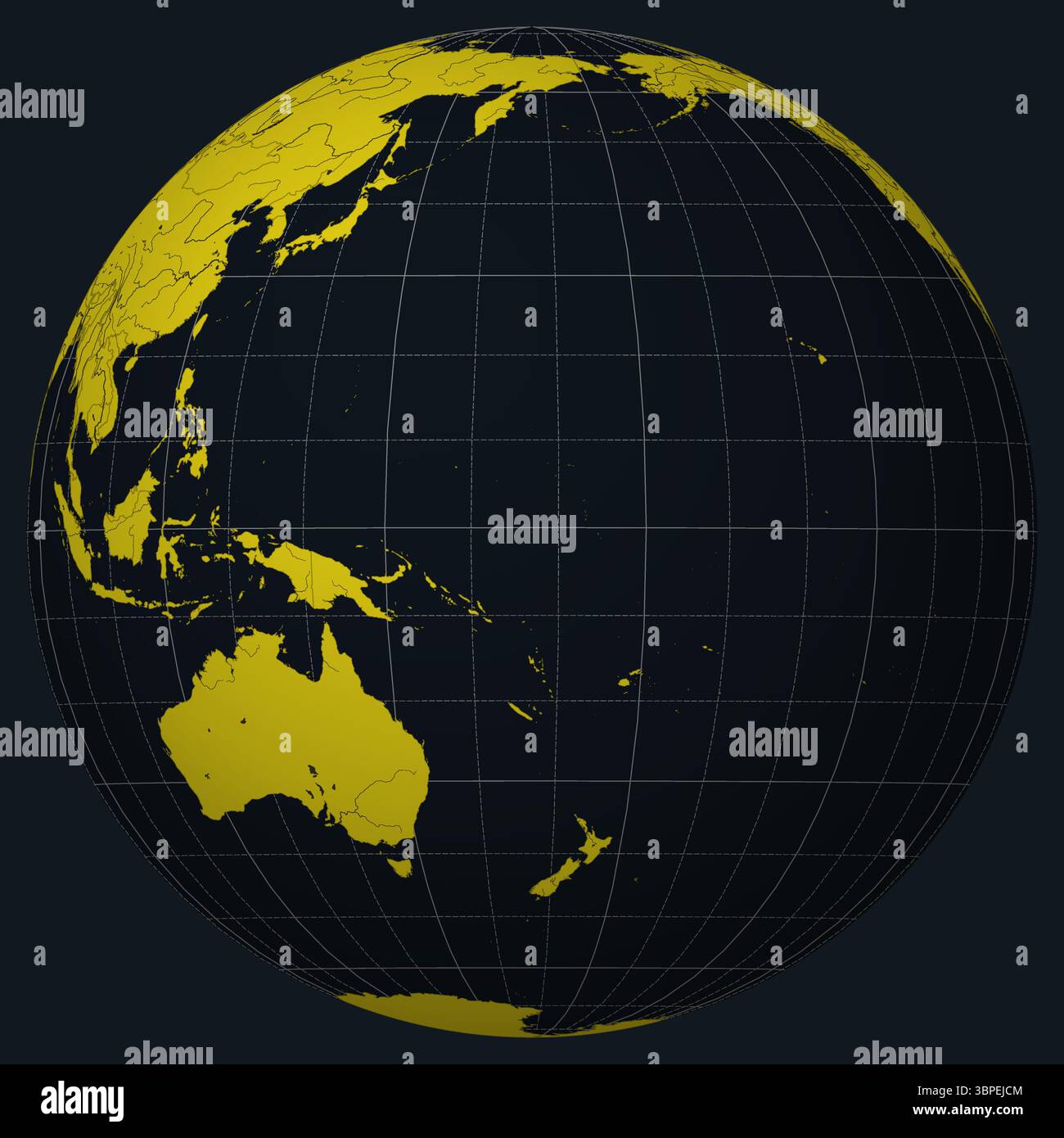 Republic of Nauru on Globe. Country view on the world map in Charcoal ...
