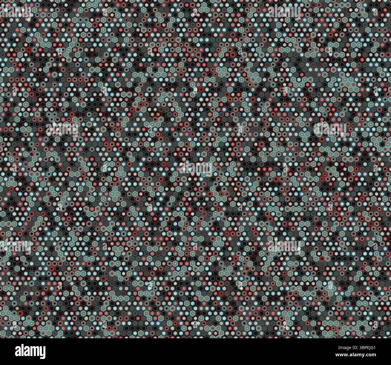 Hexagon vector pattern. Geometric shapes of varied style and color. Small hexagon shapes ...