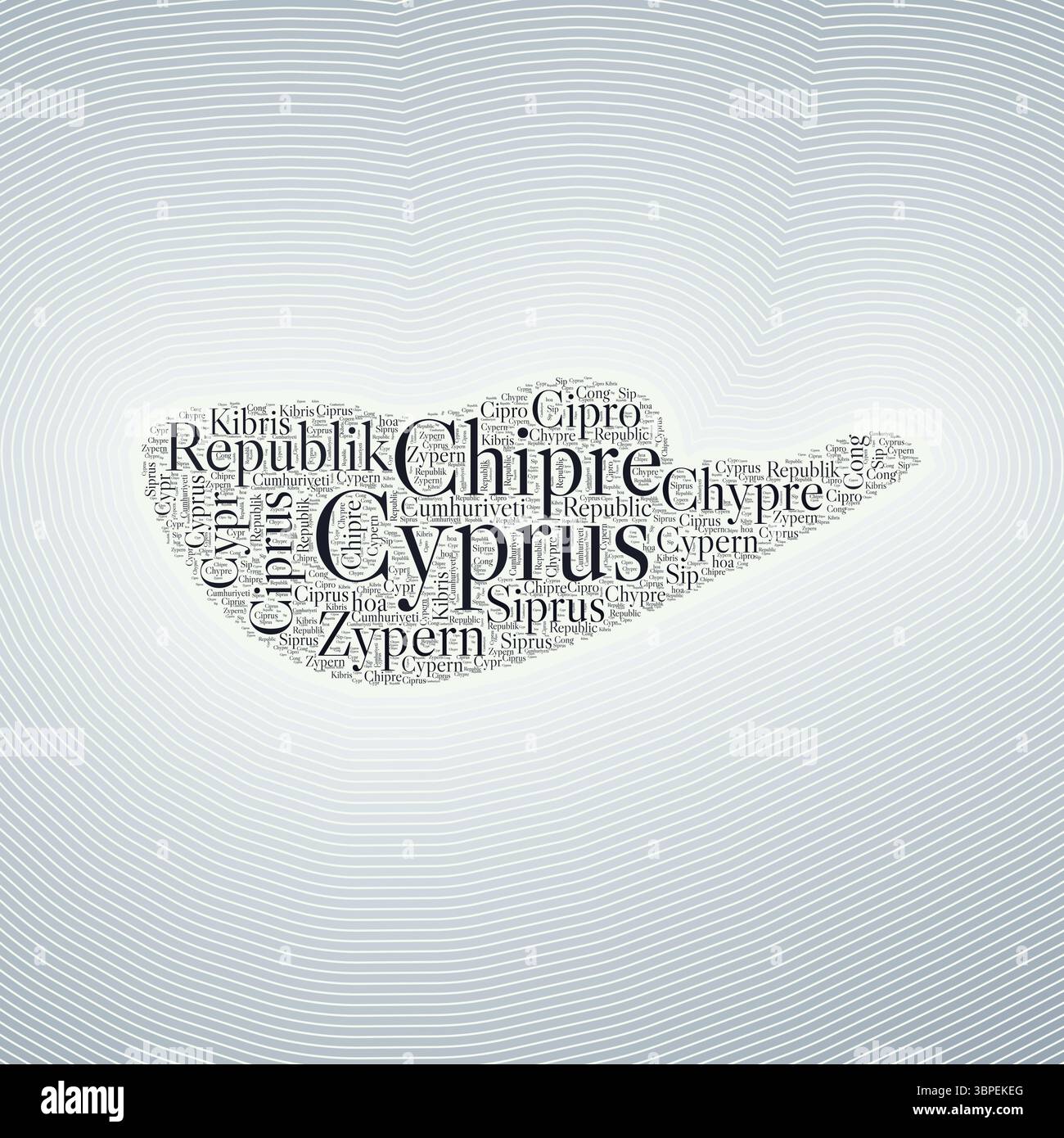 Cyprus political map name Stock Vector Images - Alamy