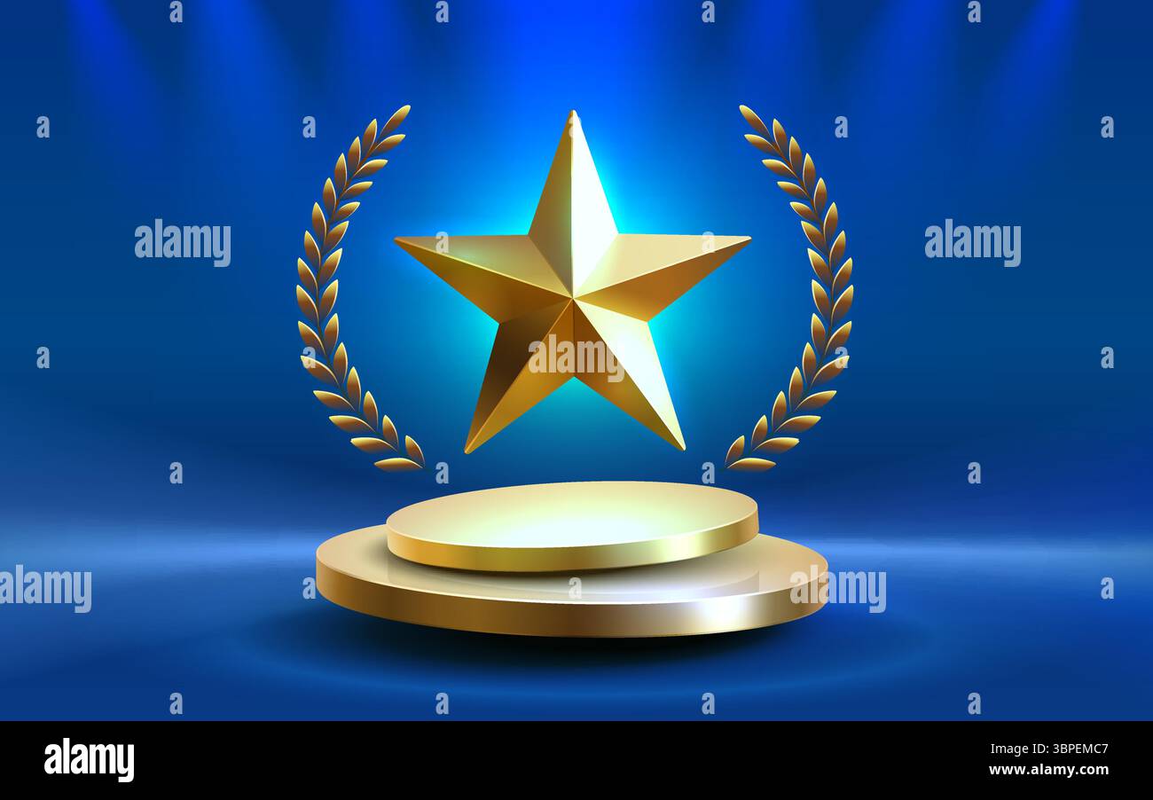 Awards nomination name podium hi-res stock photography and images - Alamy