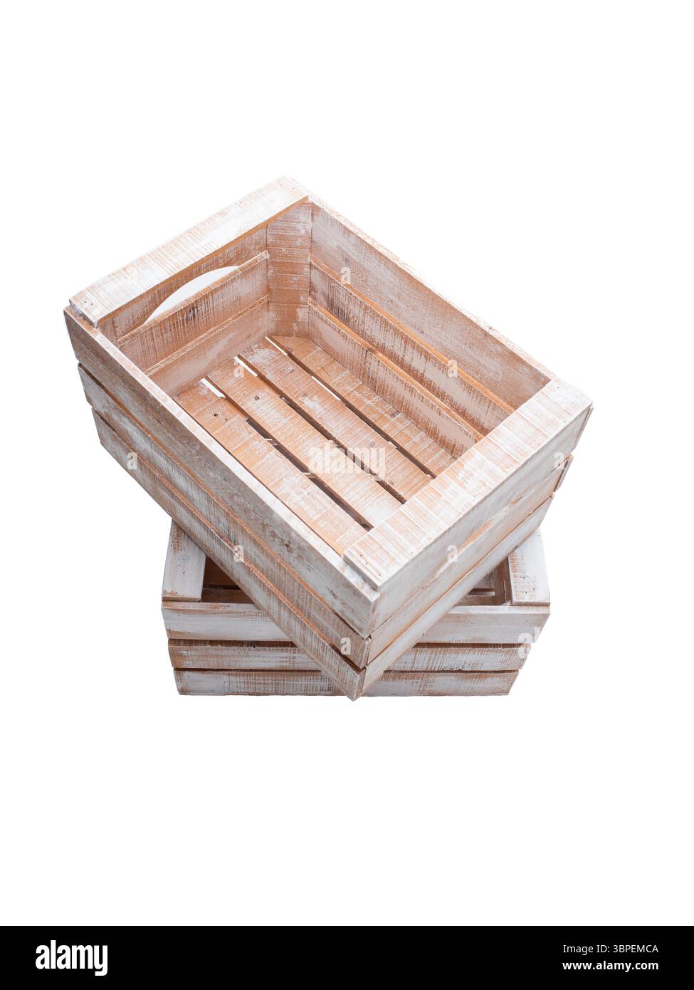 empty wooden crate isolated on white Stock Photo - Alamy
