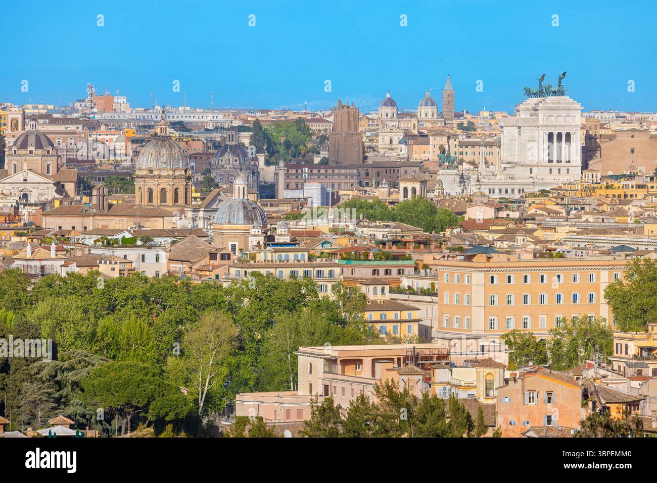 Scenic view of Rome rooftops from Gianicolo hill. Italy Stock Photo - Alamy