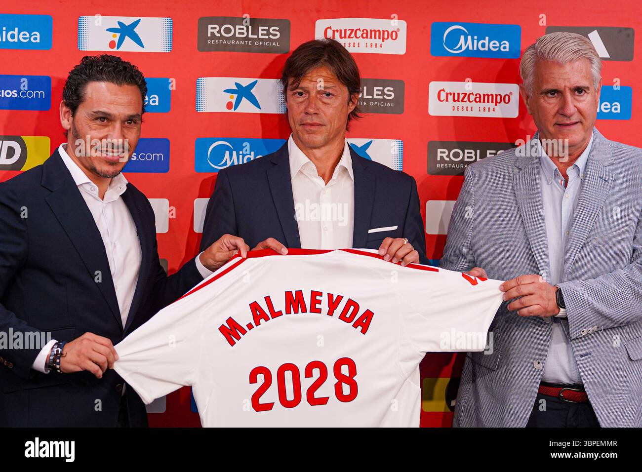 Seville, Spain. 8 July, 2025. Argentine coach Matias Almeyda is ...