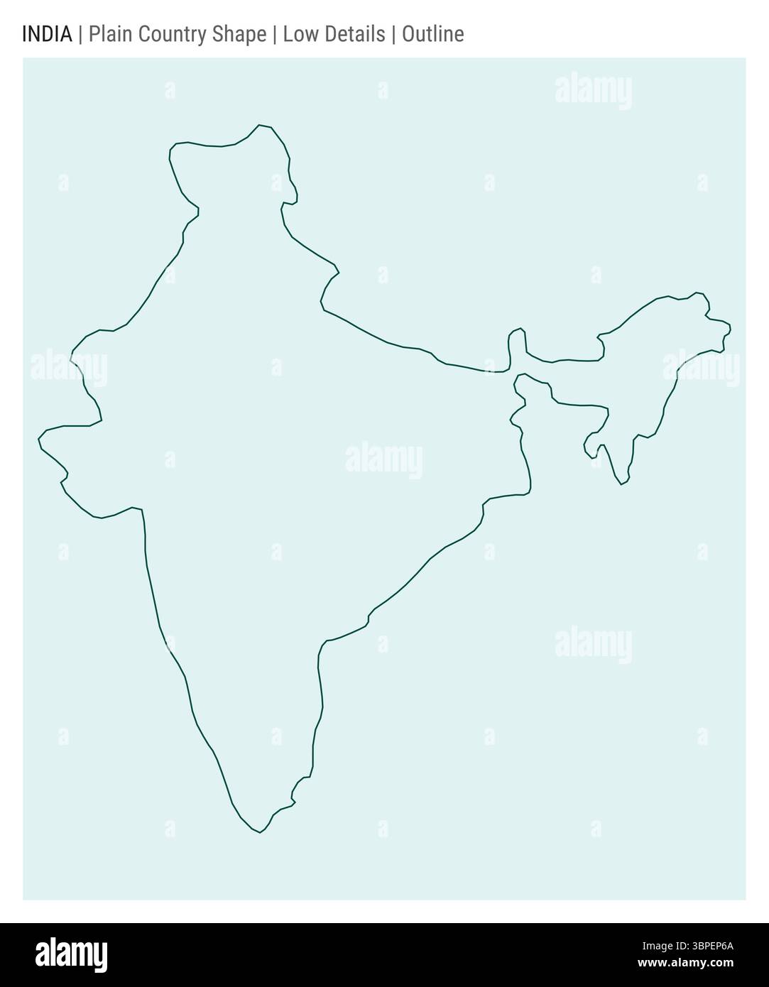 Outline map of india Cut Out Stock Images & Pictures - Alamy