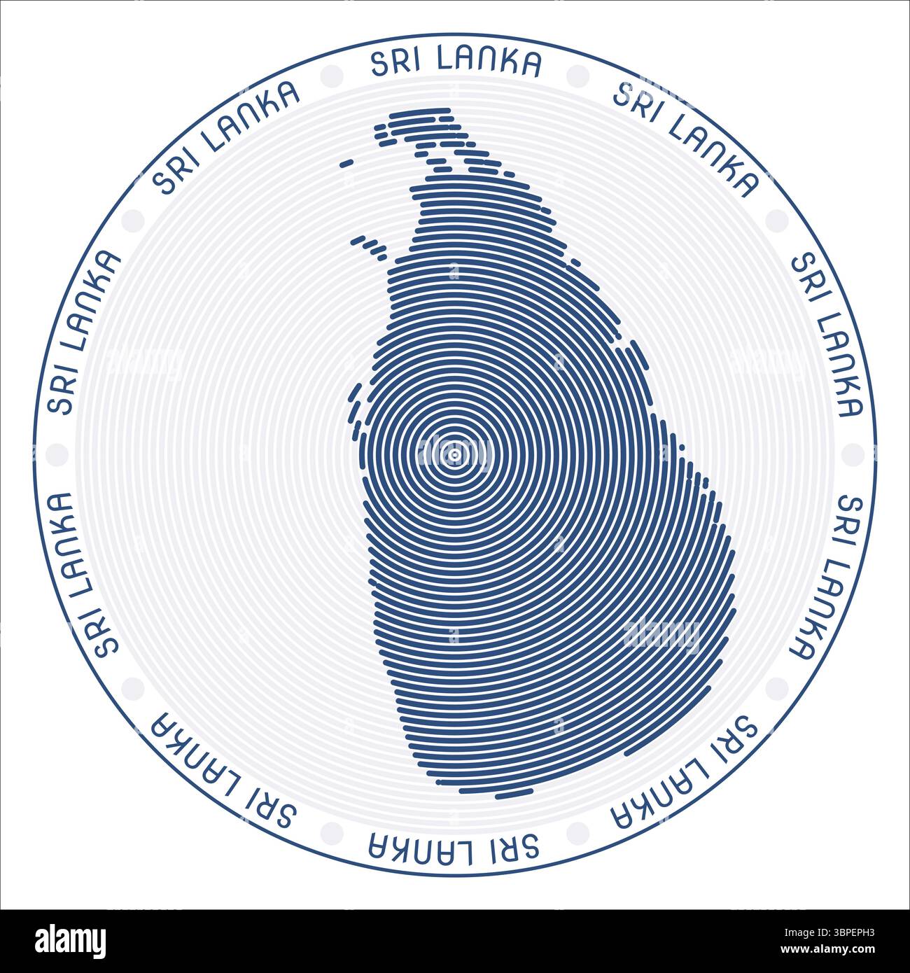 Sri Lanka round logo design. Country shape build of rings. Sri Lanka ...