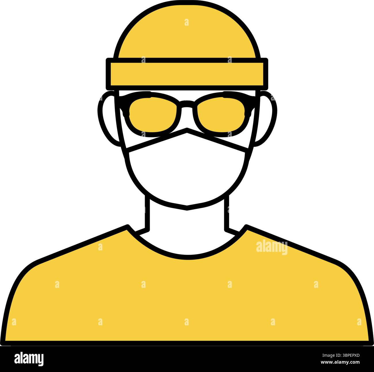 Suspicious person, Crime Prevention and Home Security Icons, Vector ...