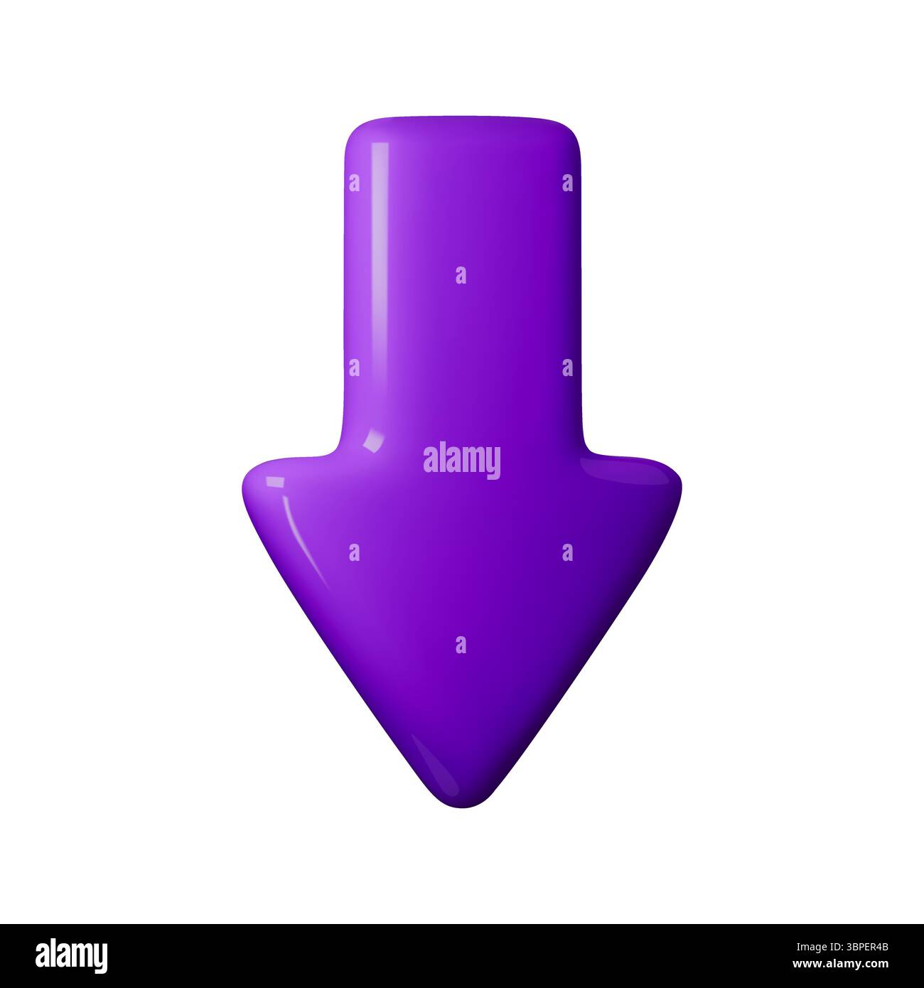 Vibrant 3D purple arrow vector illustration, perfect for web design ...