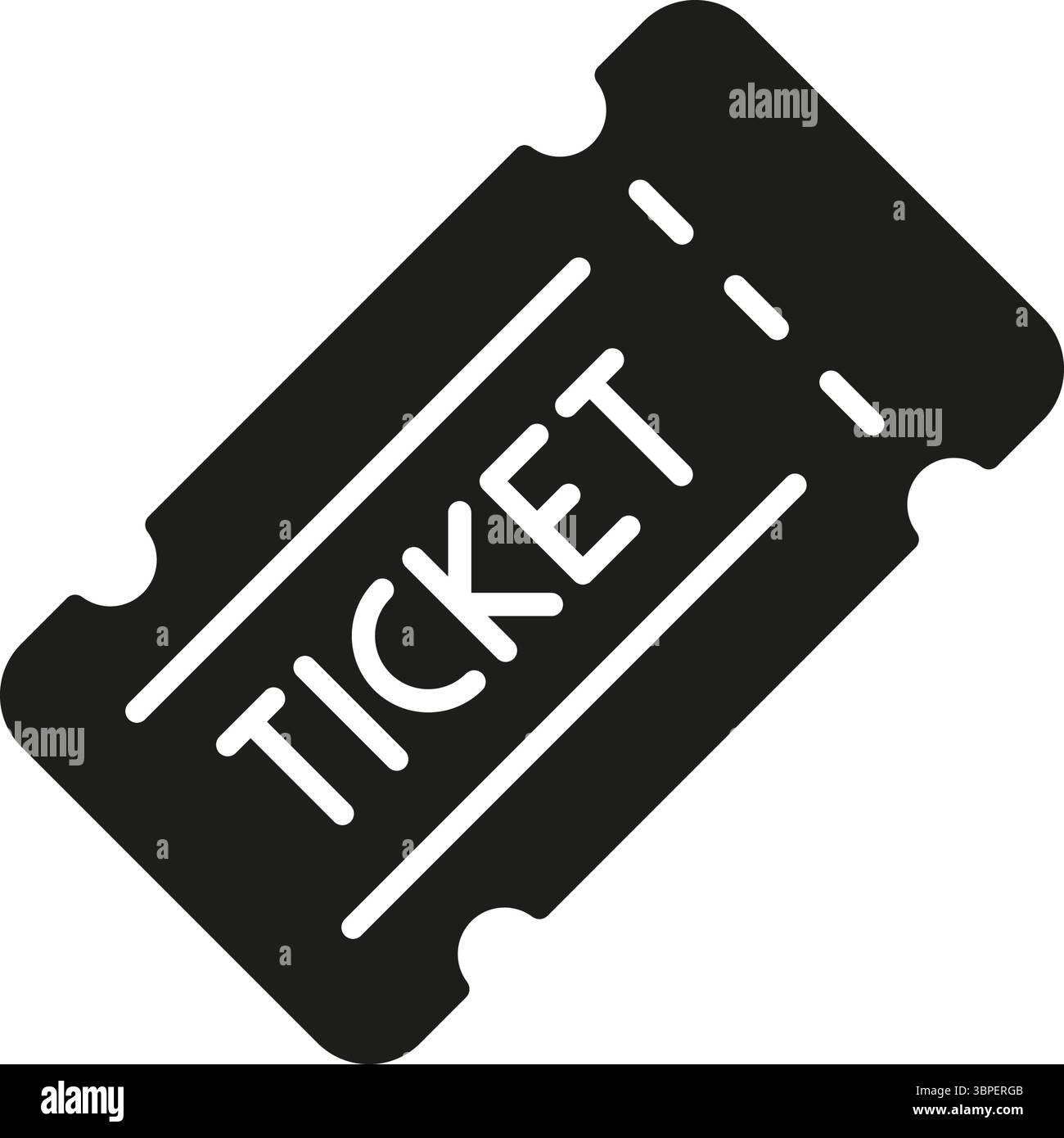 Ticket Solid Icon. Event Admission, Entry Pass, And Entertainment ...