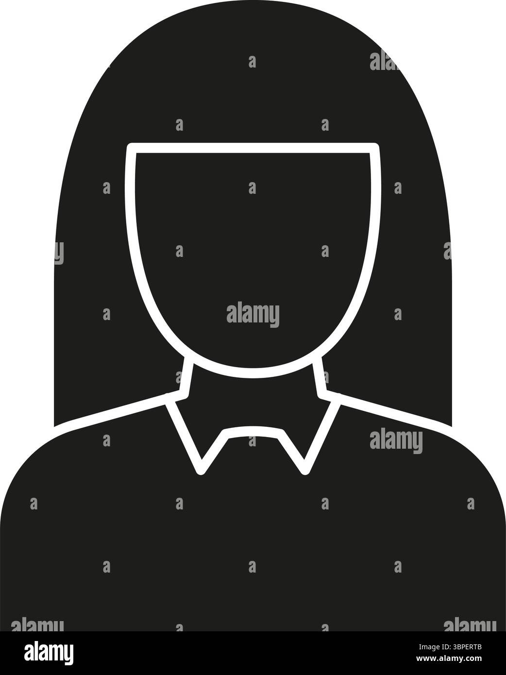 Female Professional Avatar Solid Icon. Businesswoman, Employee, And ...