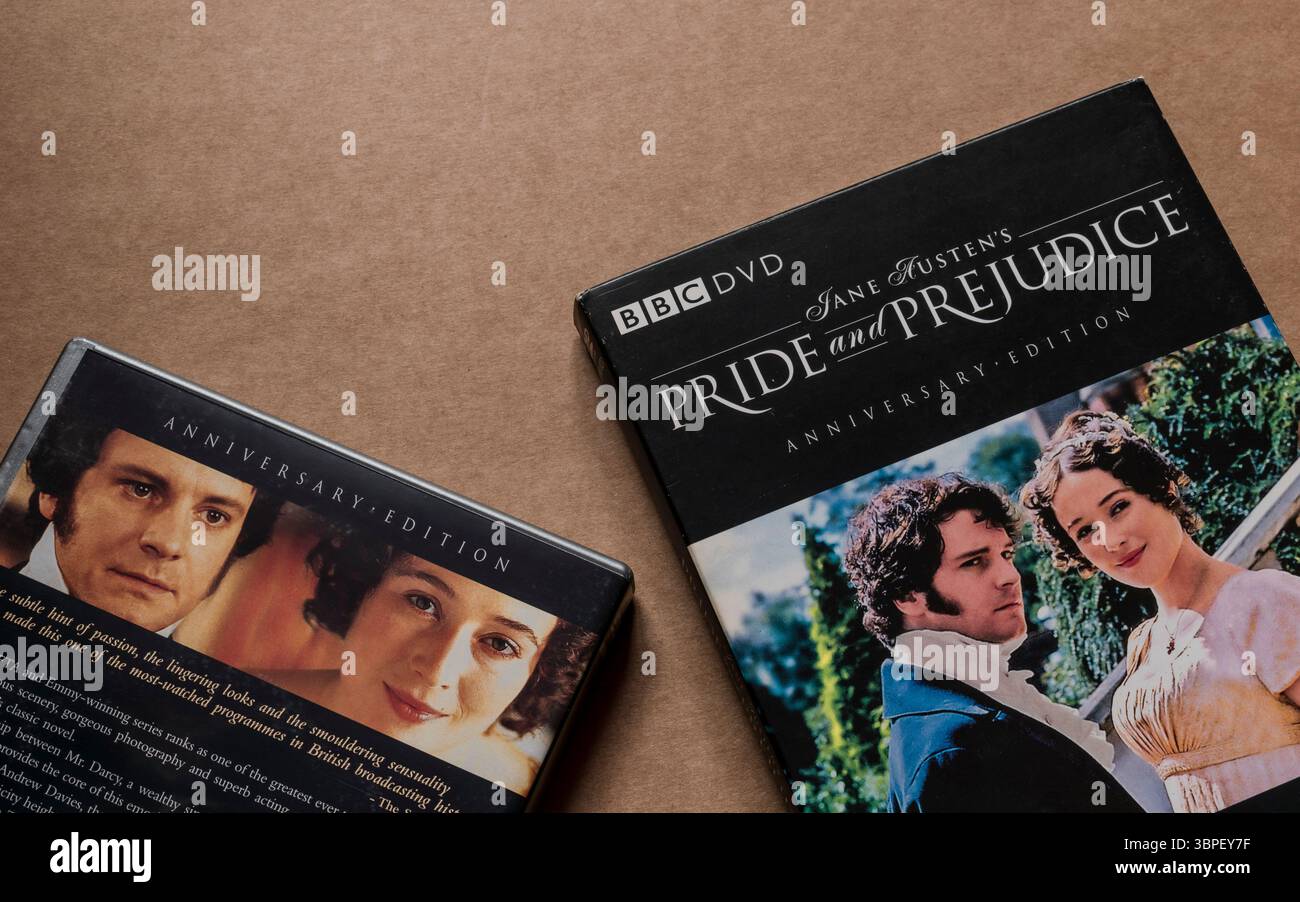 Jane Austen's 'Pride and Prejudice' BBC series DVD back and front cover ...
