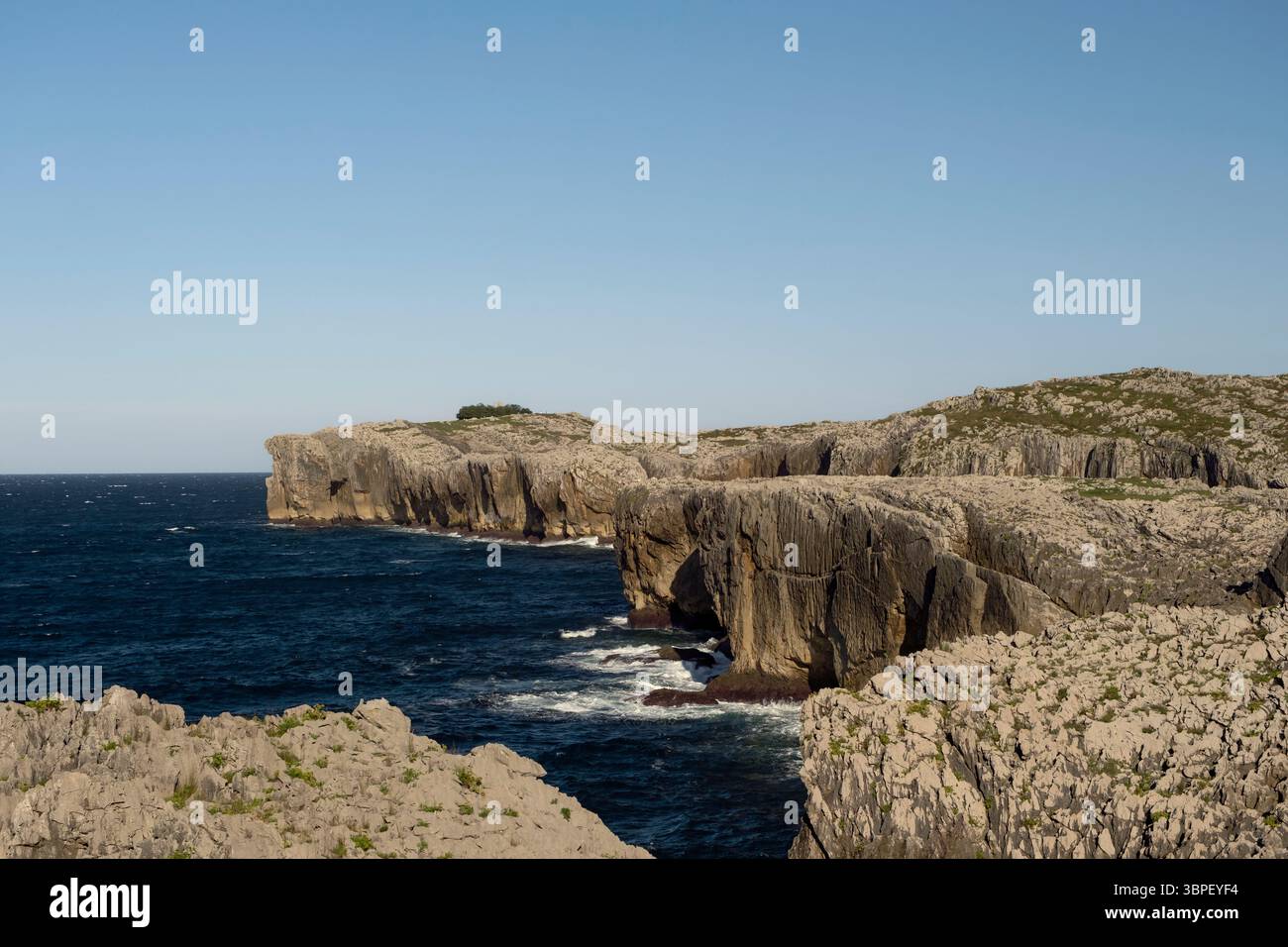 Coastal limestome cliffs in Punta de San Antonio, Cabo del Mar, Los ...