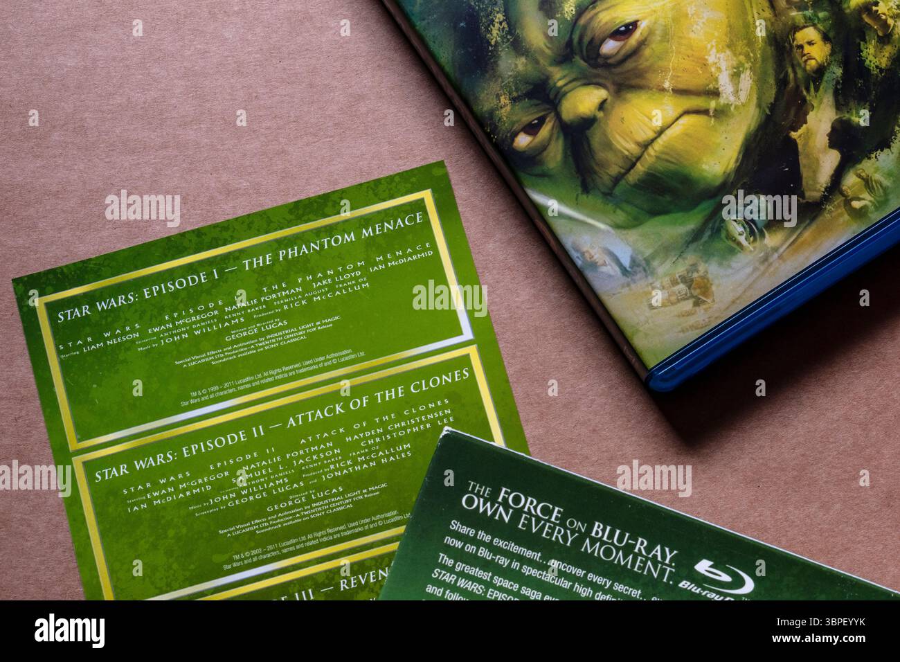 Star Wars flyers with episode list and Blu-ray cover featuring Yoda ...