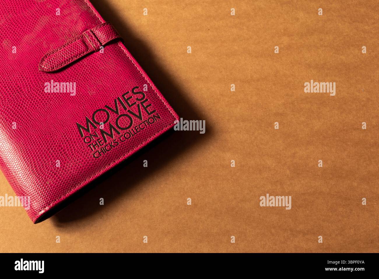 Pink leather DVD wallet labeled 'Movies on the Move: The Chicks ...