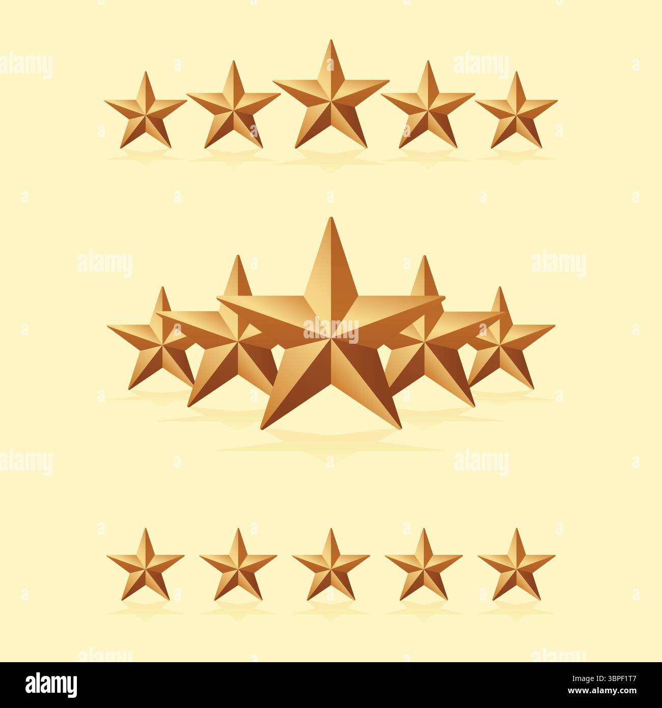 Rating Stars Collection Isolated Vector Illustration Stock Vector Image ...