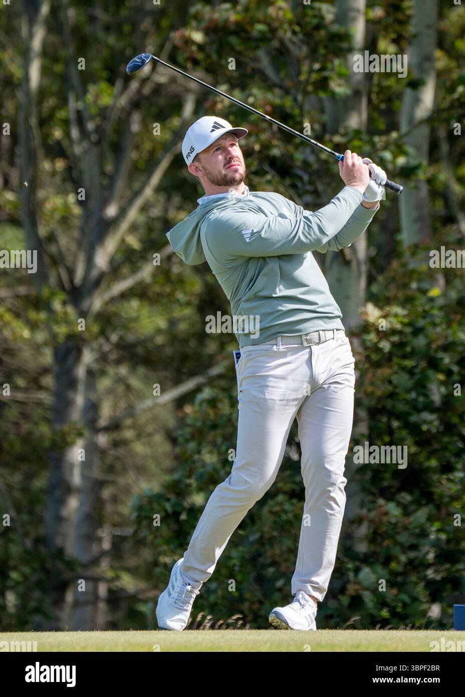 Scotland's Connor Syme on the 17th hole during the first preview day of ...