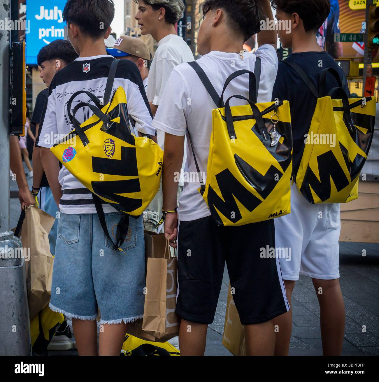 MLA / Move Language Ahead tour group in Times Square in New York on ...