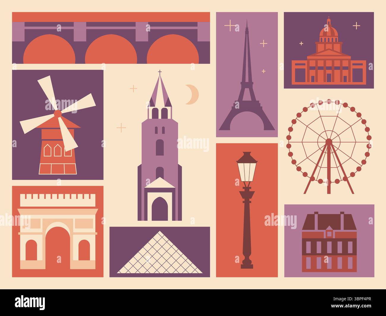 City landmarks collage Stock Vector Images - Alamy